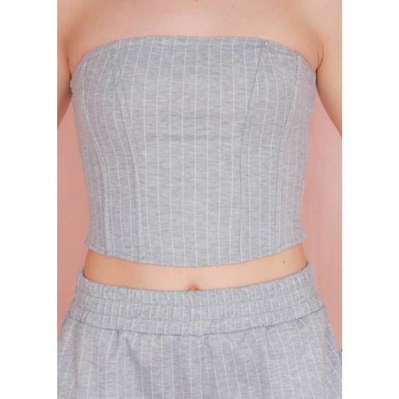 Pretty Garbage | Tops | New Pretty Garbage Corset Top In Heather Grey ...